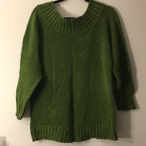 Express | Sweaters | Vintage Green Knit Sweater | Poshmark